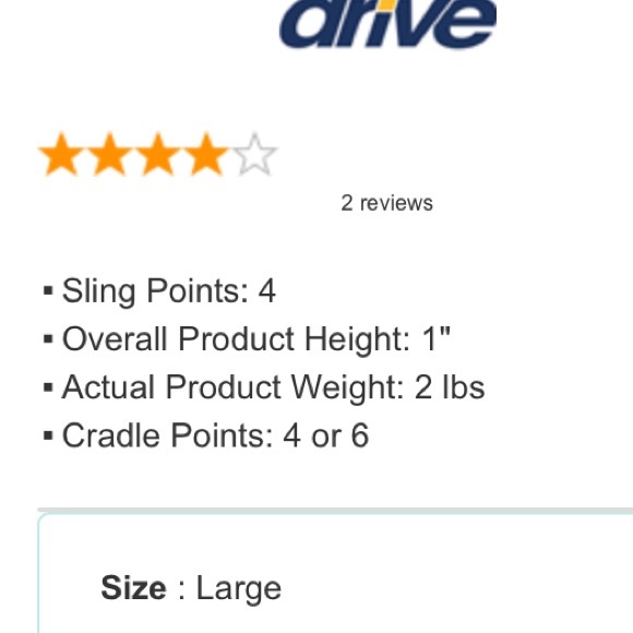 Drive | Other | Drive Medical 3262l Divided Leg Patient Lift Sling W ...